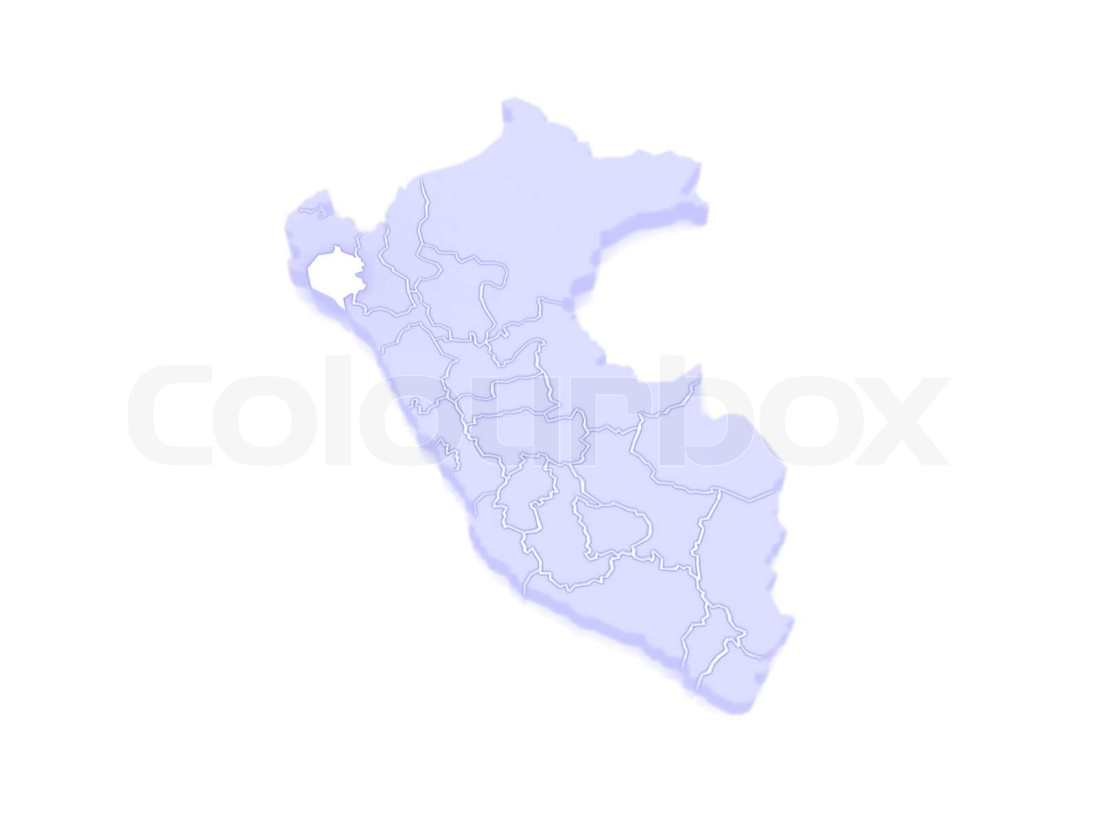Map of Lambayeque. Peru. | Stock image | Colourbox