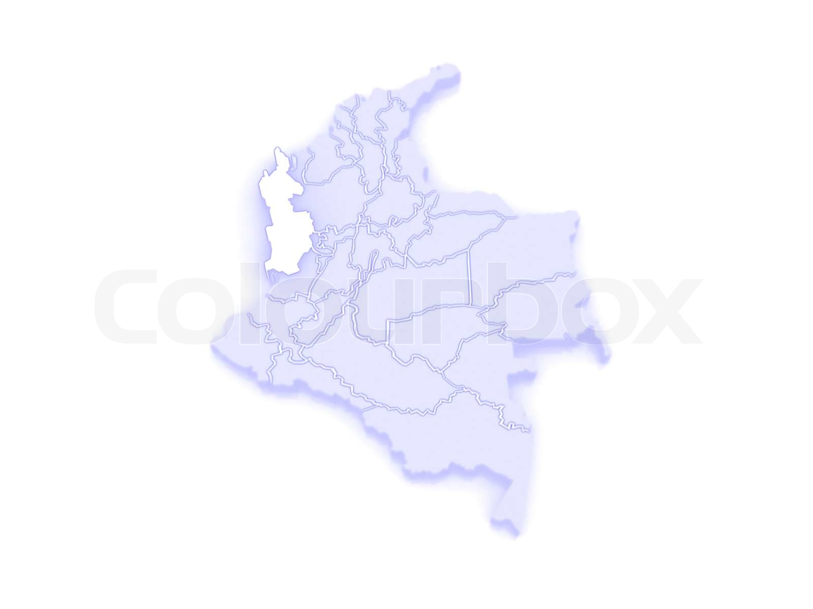 Map of Choco. Colombia. | Stock image | Colourbox