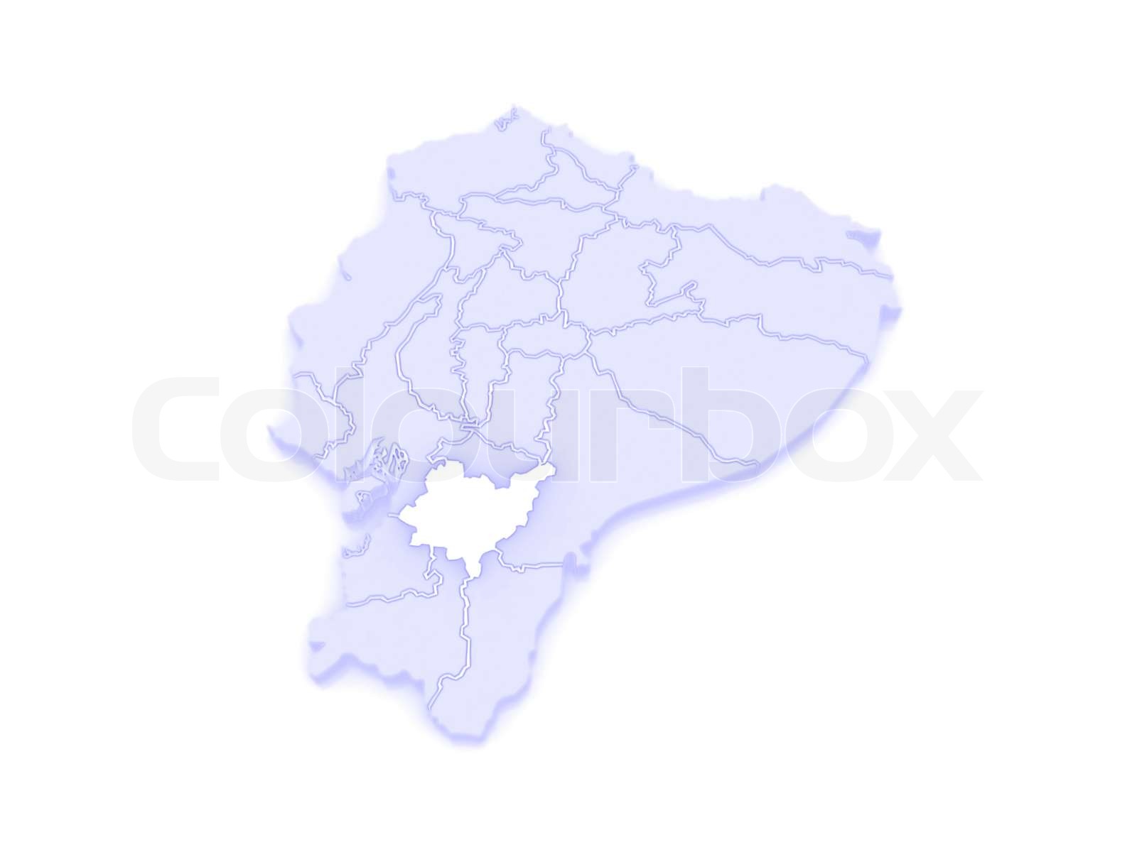 Map of Azuay. Ecuador. | Stock image | Colourbox