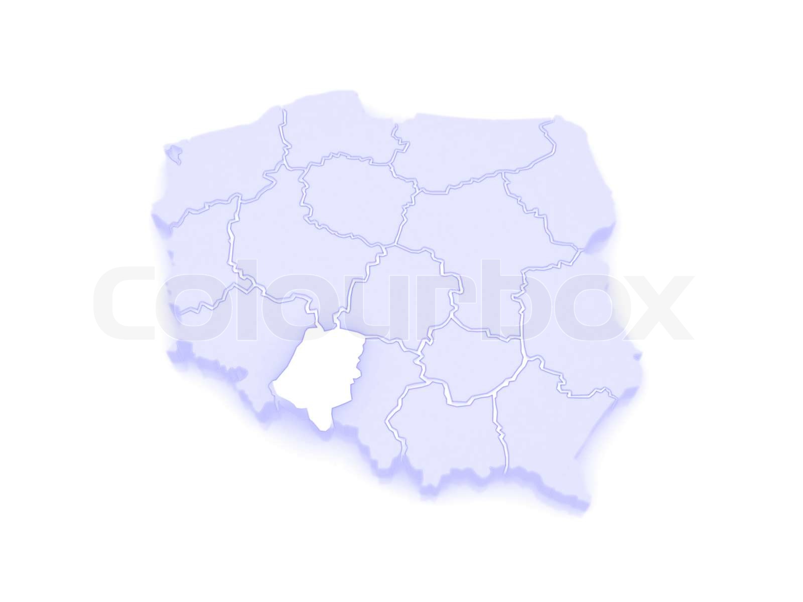 Map of Opole. Poland. | Stock image | Colourbox