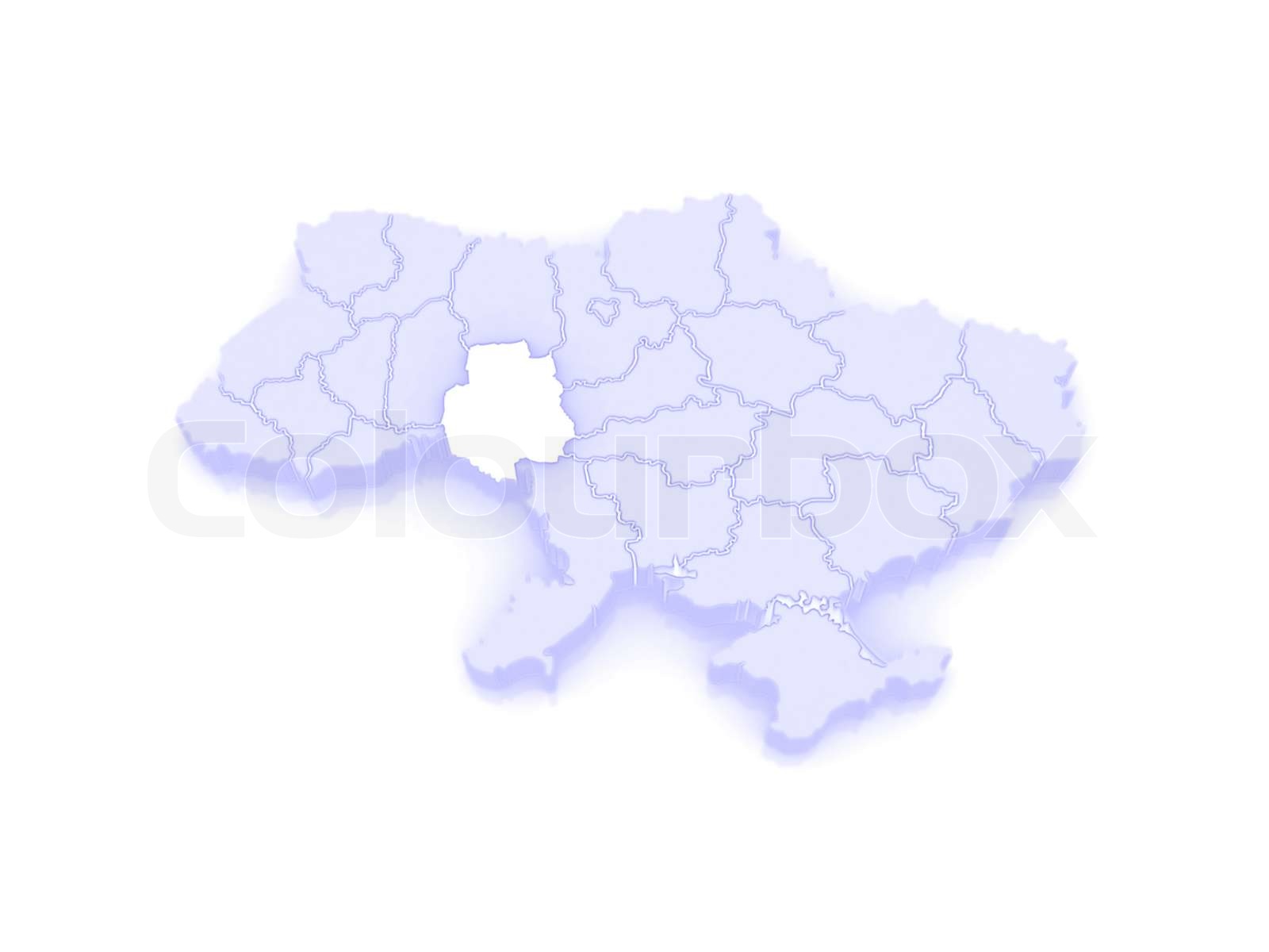 Map of Vinnytsia region. Ukraine. | Stock image | Colourbox