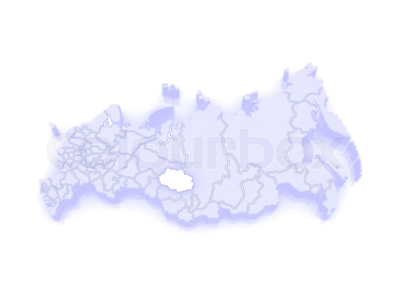 Map of the Russian Federation. Tomsk region. | Stock image | Colourbox