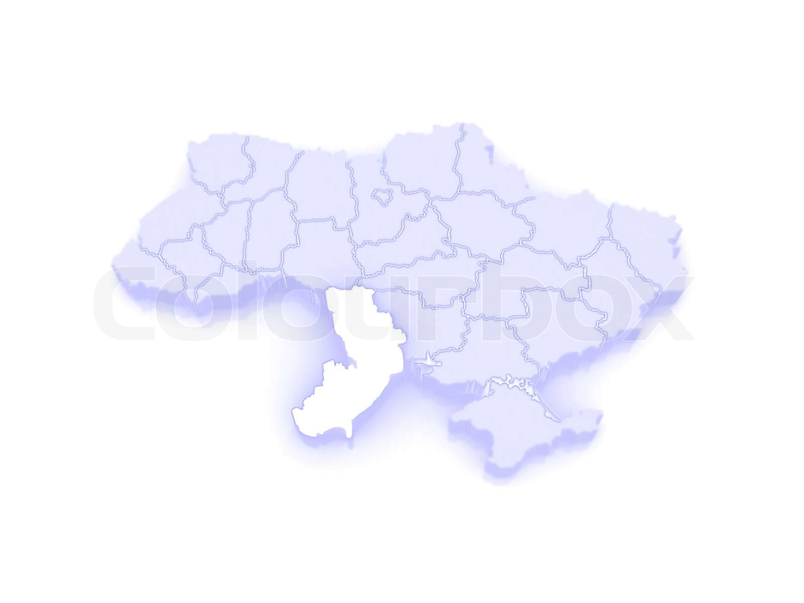 Map of Odessa region. Ukraine. | Stock image | Colourbox
