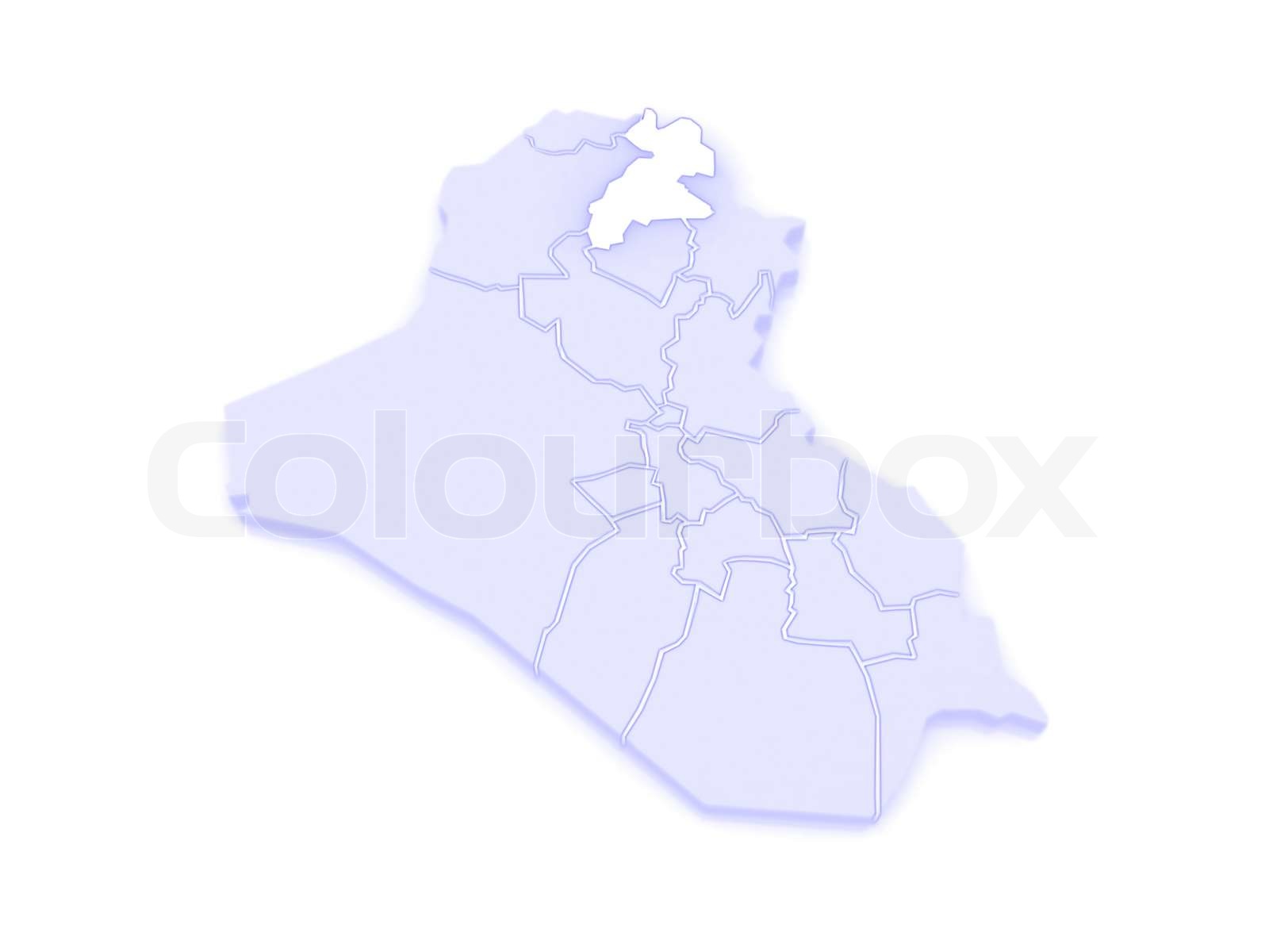 Map of Erbil. Iraq. | Stock image | Colourbox