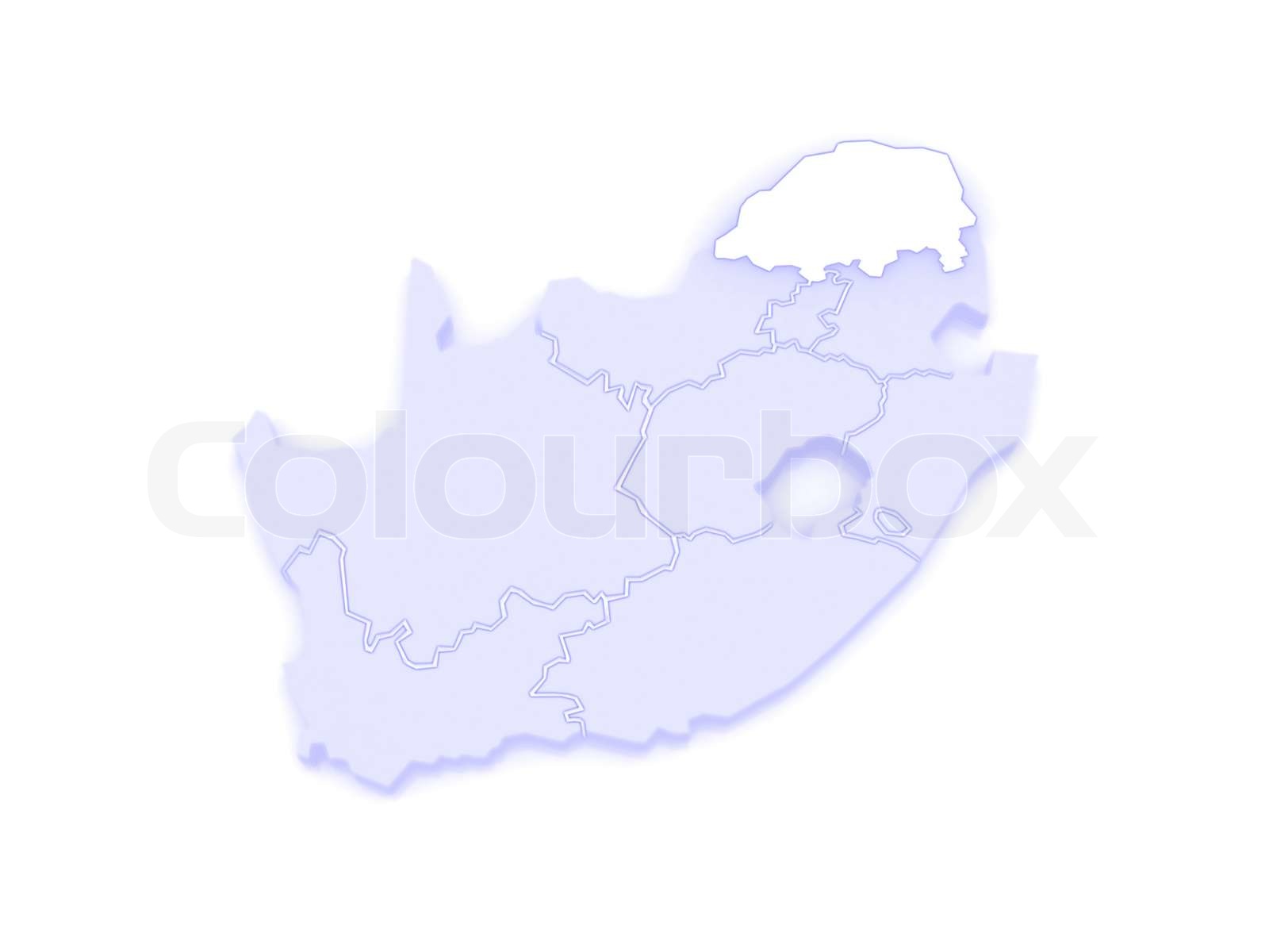 Map of Limpopo (Polokwane). South Africa. | Stock image | Colourbox