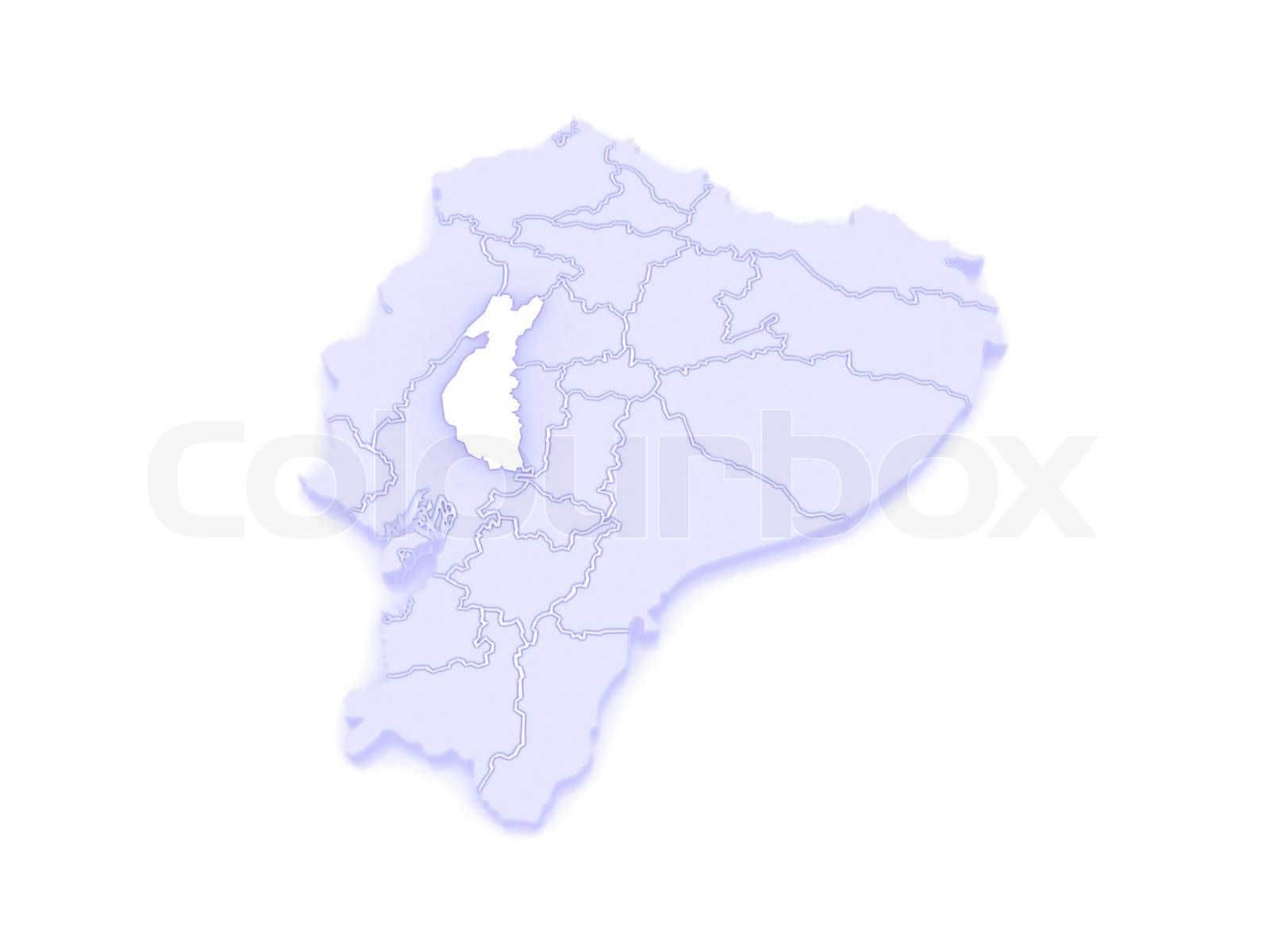 Map of Los Rios. Ecuador. | Stock image | Colourbox