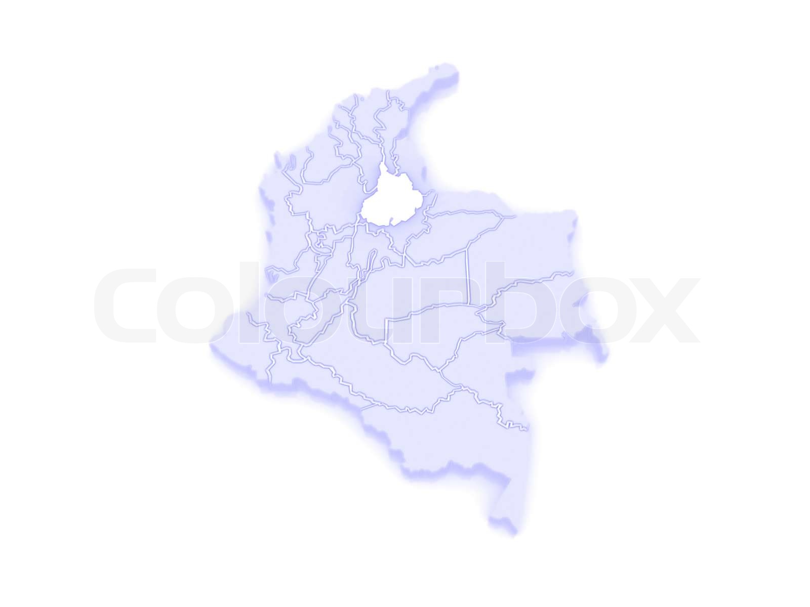 Map of Santander. Colombia. | Stock image | Colourbox