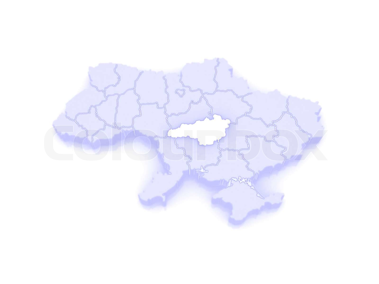 Map of Kirovohrad region. Ukraine. | Stock image | Colourbox