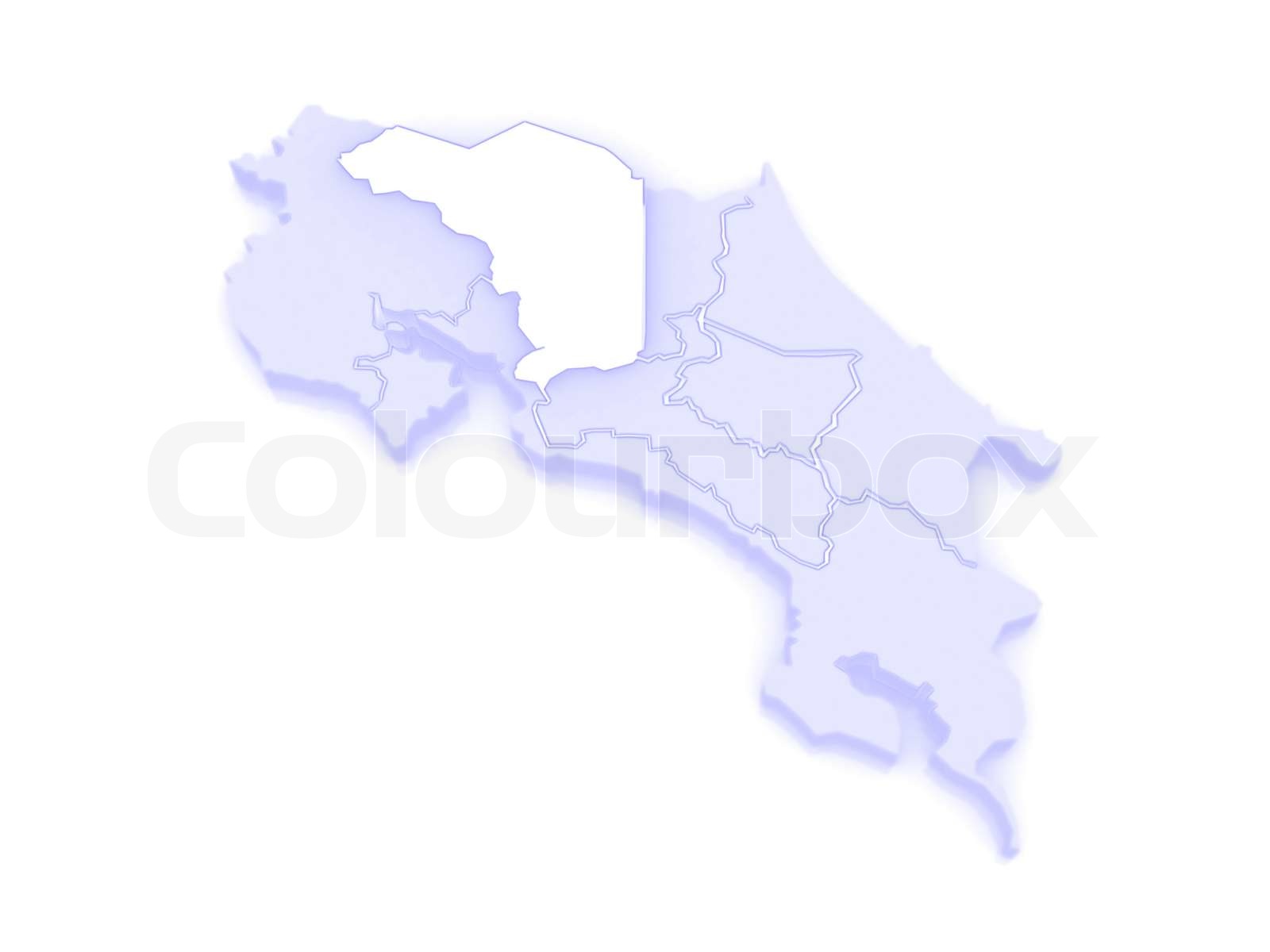 Map Of Alajuela Costa Rica Stock Image Colourbox
