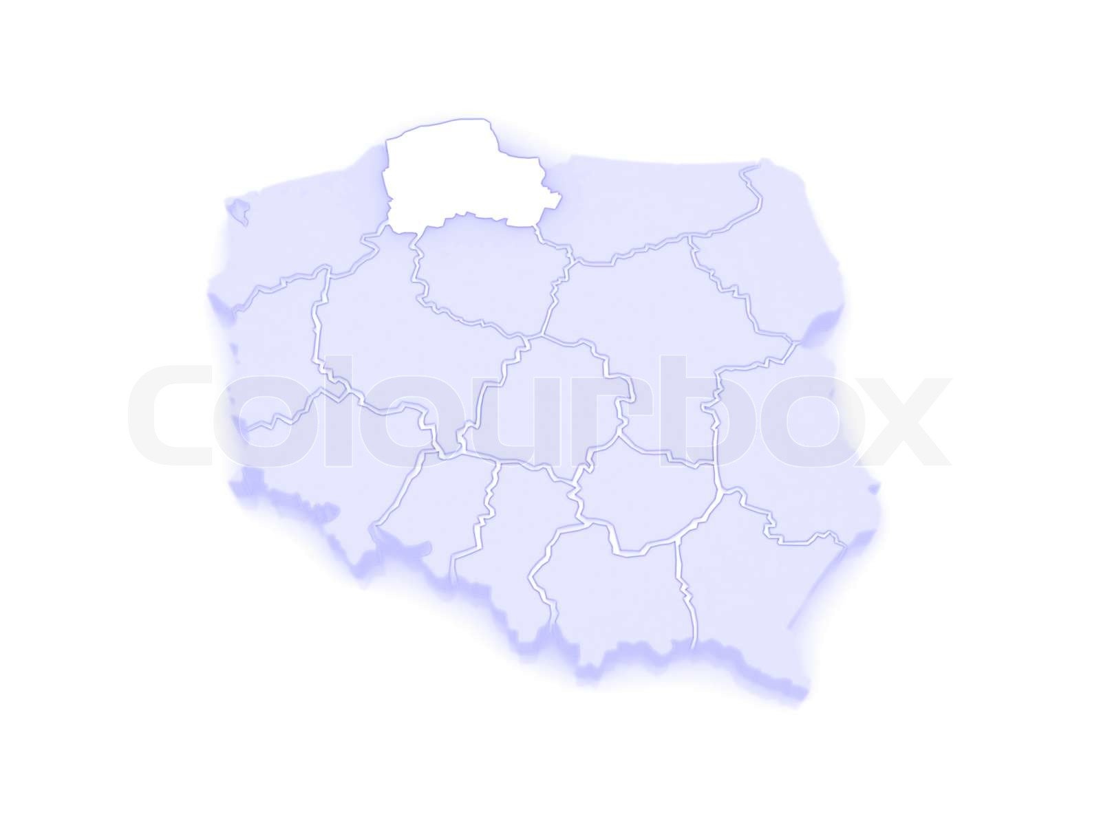 Map of Pomeranian. Poland. | Stock image | Colourbox