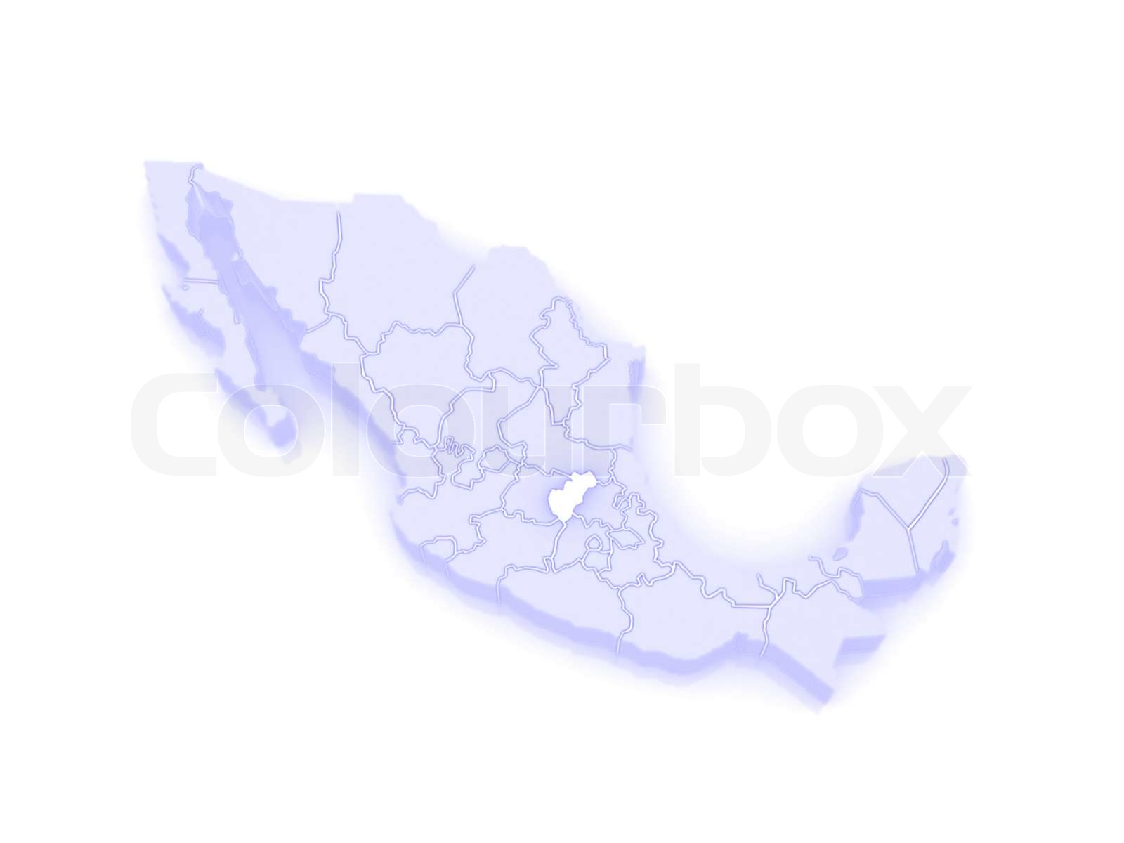 Map of Queretaro. Mexico. | Stock image | Colourbox