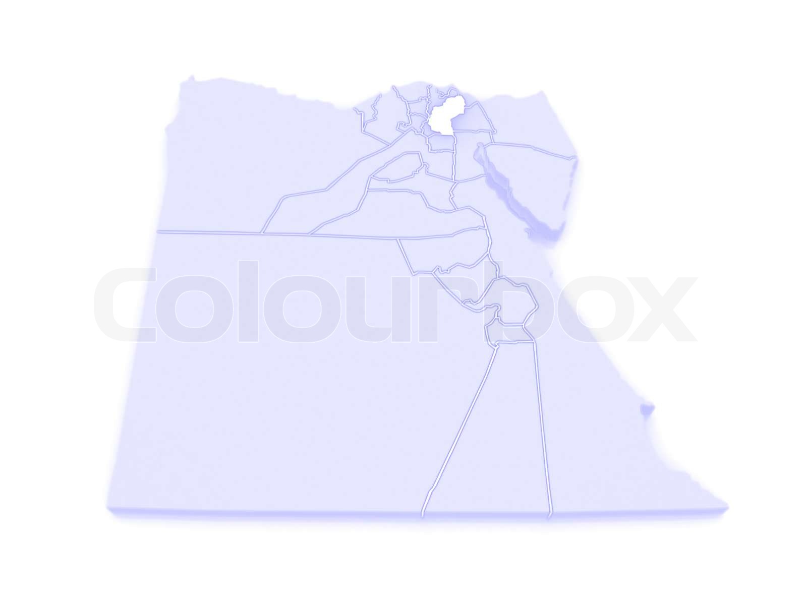 Map of Sharqia. Egypt. | Stock image | Colourbox