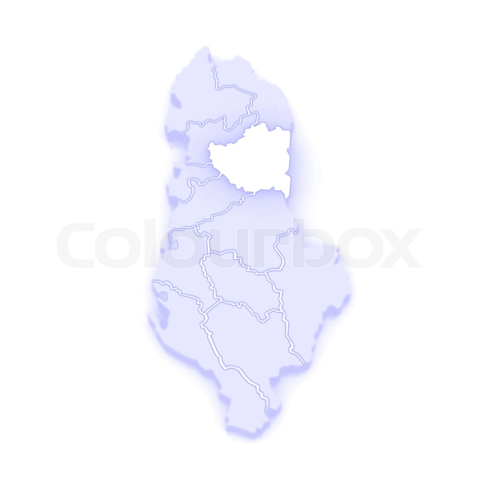 Map of Dibra. Albania. | Stock image | Colourbox