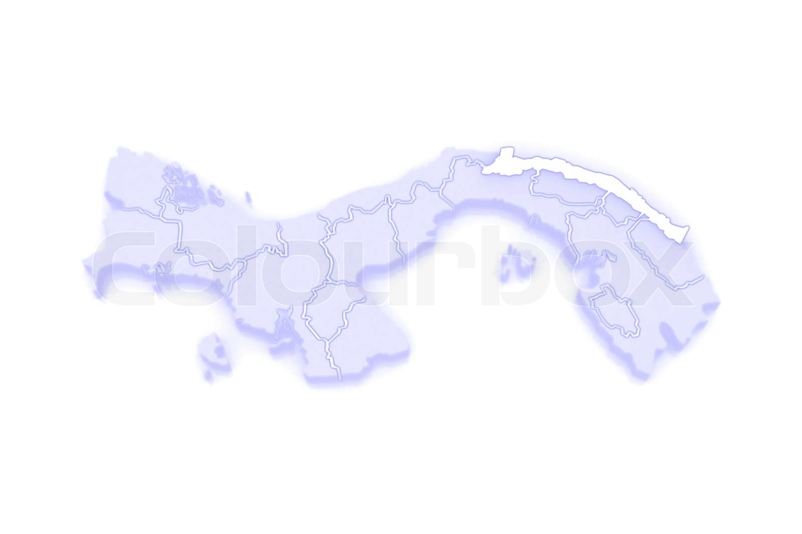 Map of Guna Yala. Panama. | Stock image | Colourbox