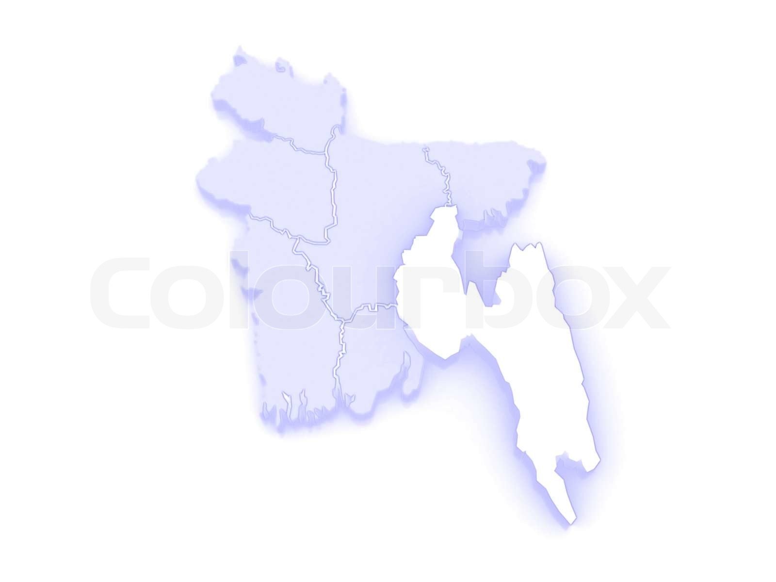 Map of Chittagong. Bangladesh. | Stock image | Colourbox