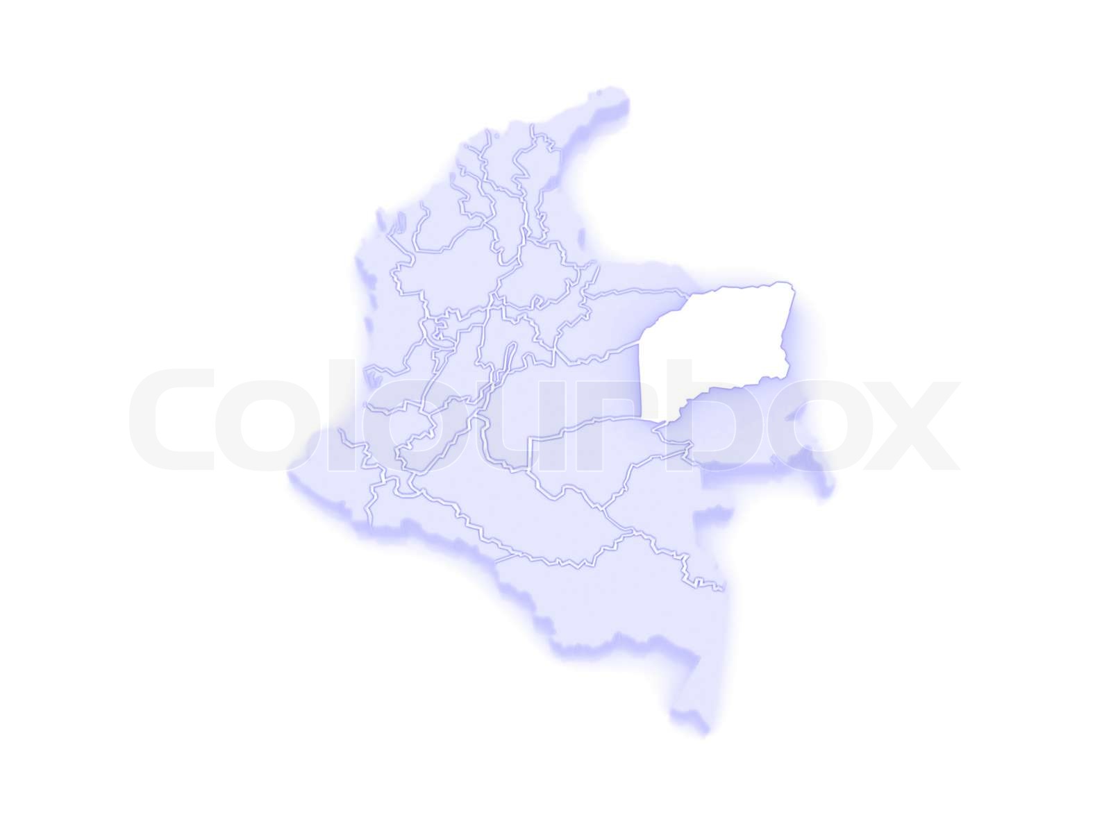 Map of Vichada. Colombia. | Stock image | Colourbox