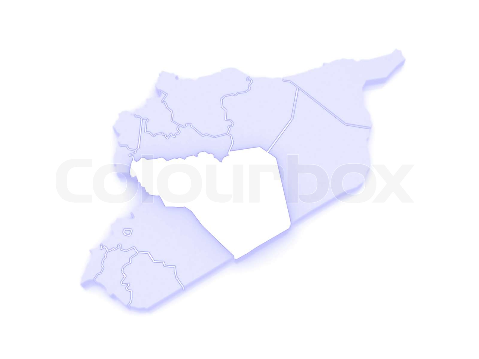 Map of Homs. Syria. | Stock image | Colourbox