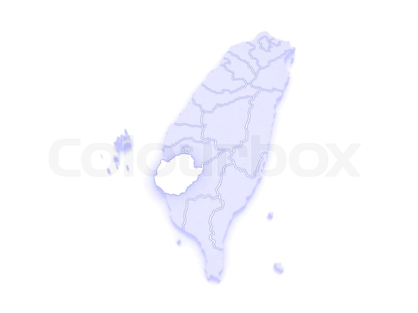 Map of Tainan City. Taiwan. | Stock image | Colourbox