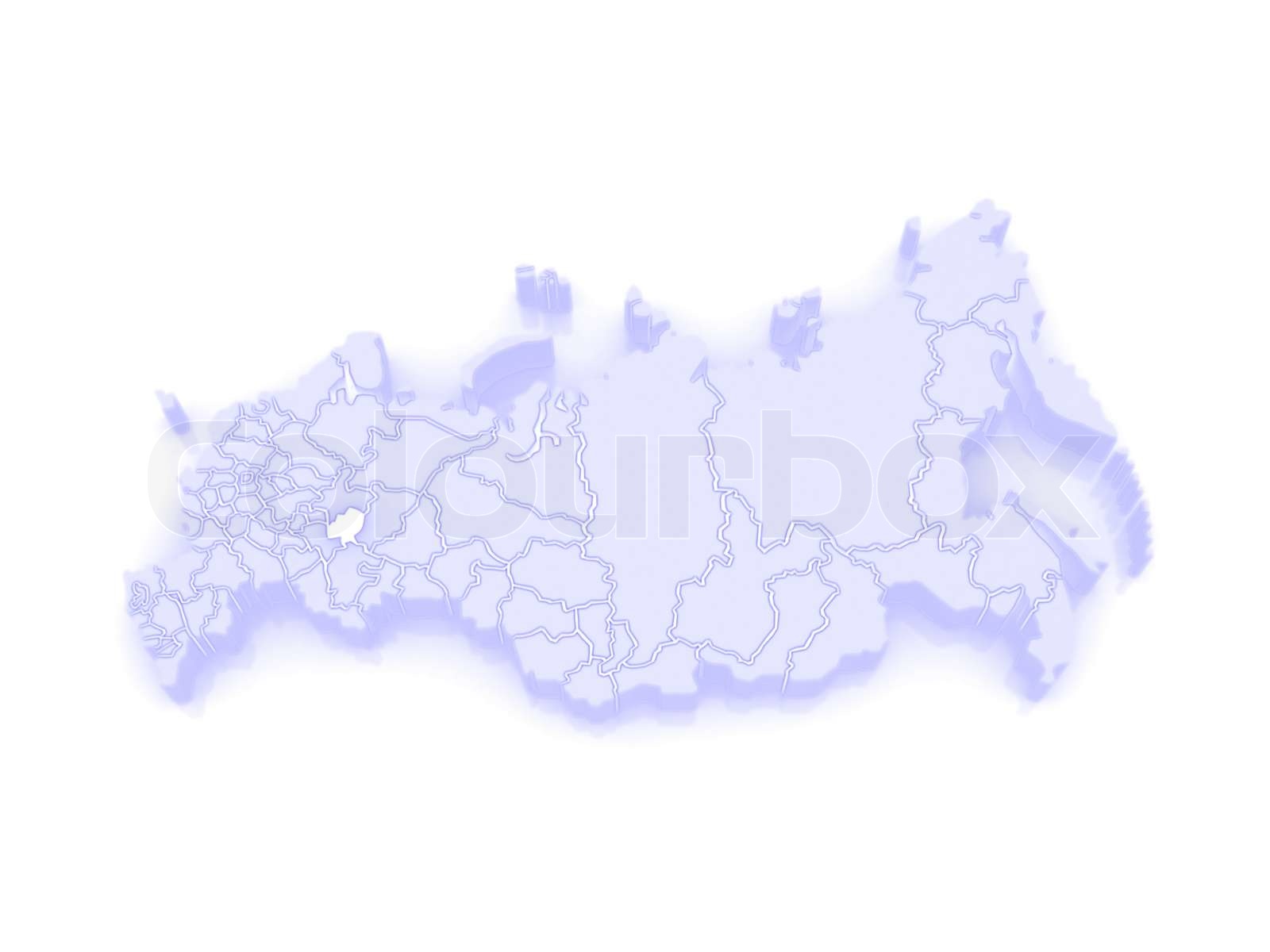Map of the Russian Federation. Republic of Udmurtia. | Stock image ...
