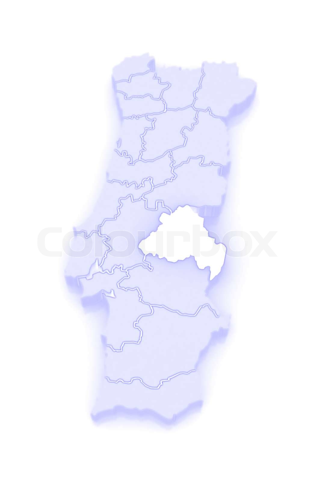 Map of Portalegre. Portugal. | Stock image | Colourbox