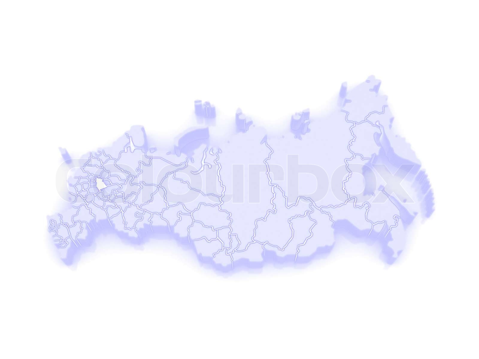 Map of the Russian Federation. Vladimir region. | Stock image | Colourbox