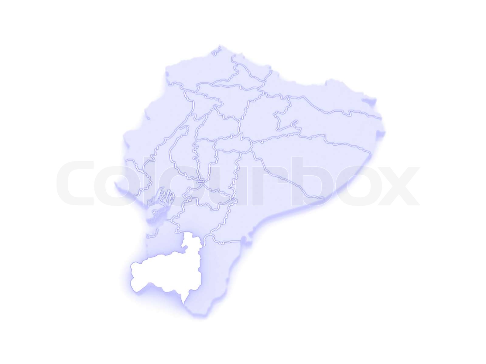 Map of Loja. Ecuador. | Stock image | Colourbox