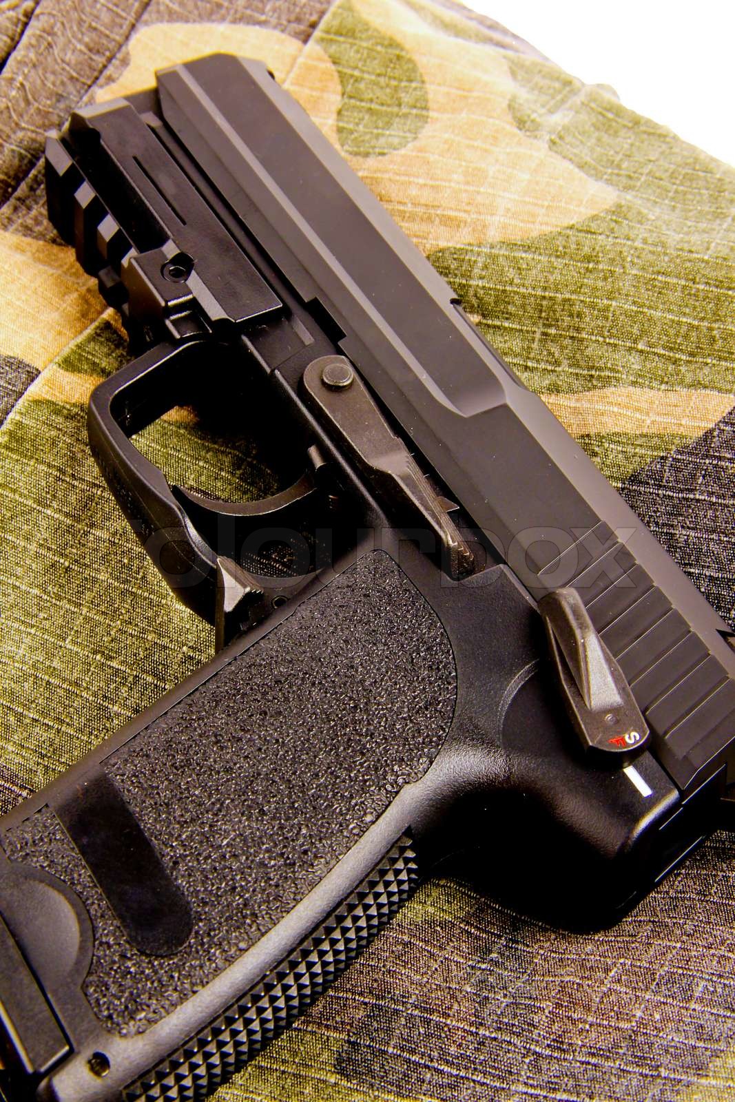 Black handgun | Stock image | Colourbox