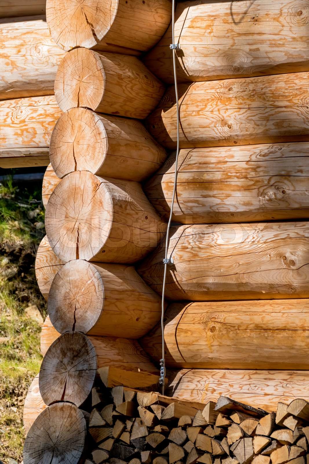 massive log cabin | Stock image | Colourbox