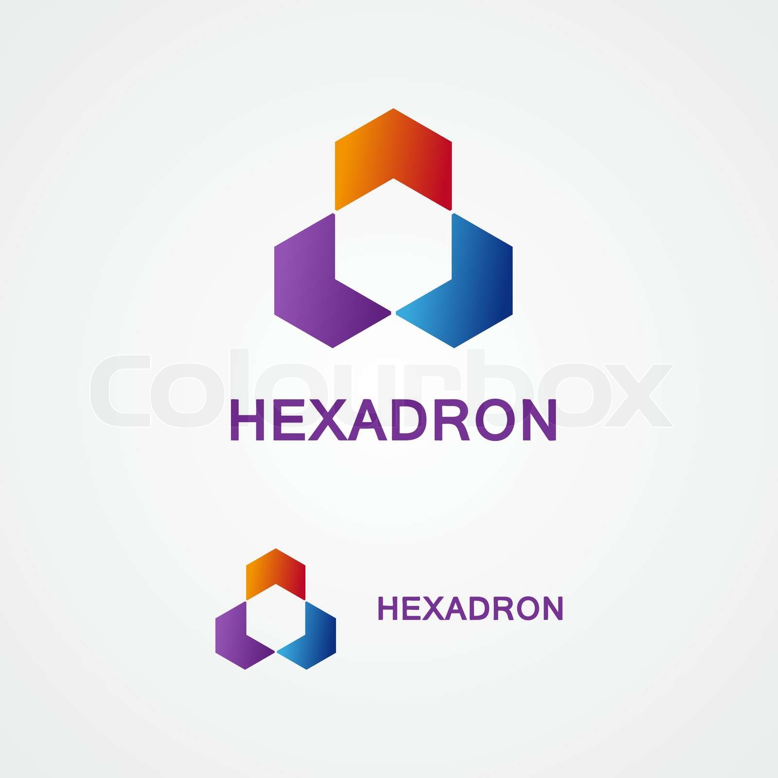 Vector hexagon design logo | Stock vector | Colourbox