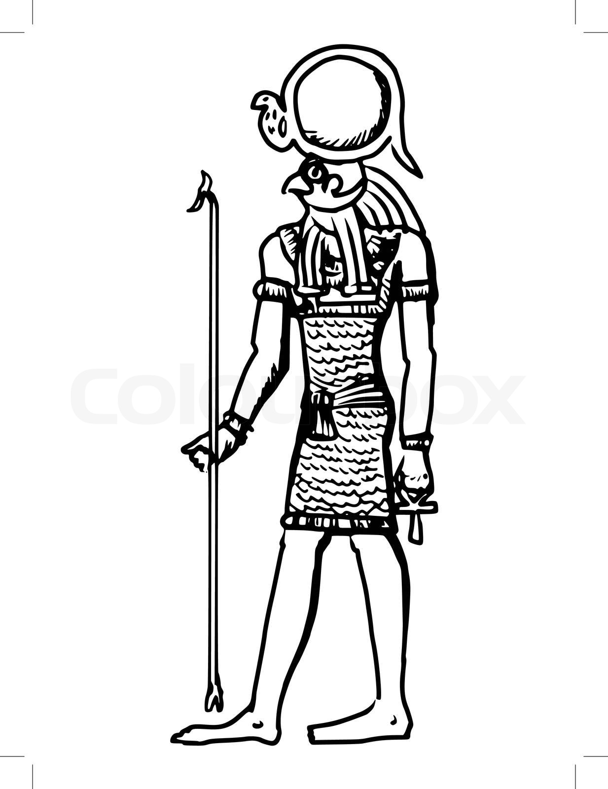 Horus, god of ancient Egypt | Stock vector | Colourbox