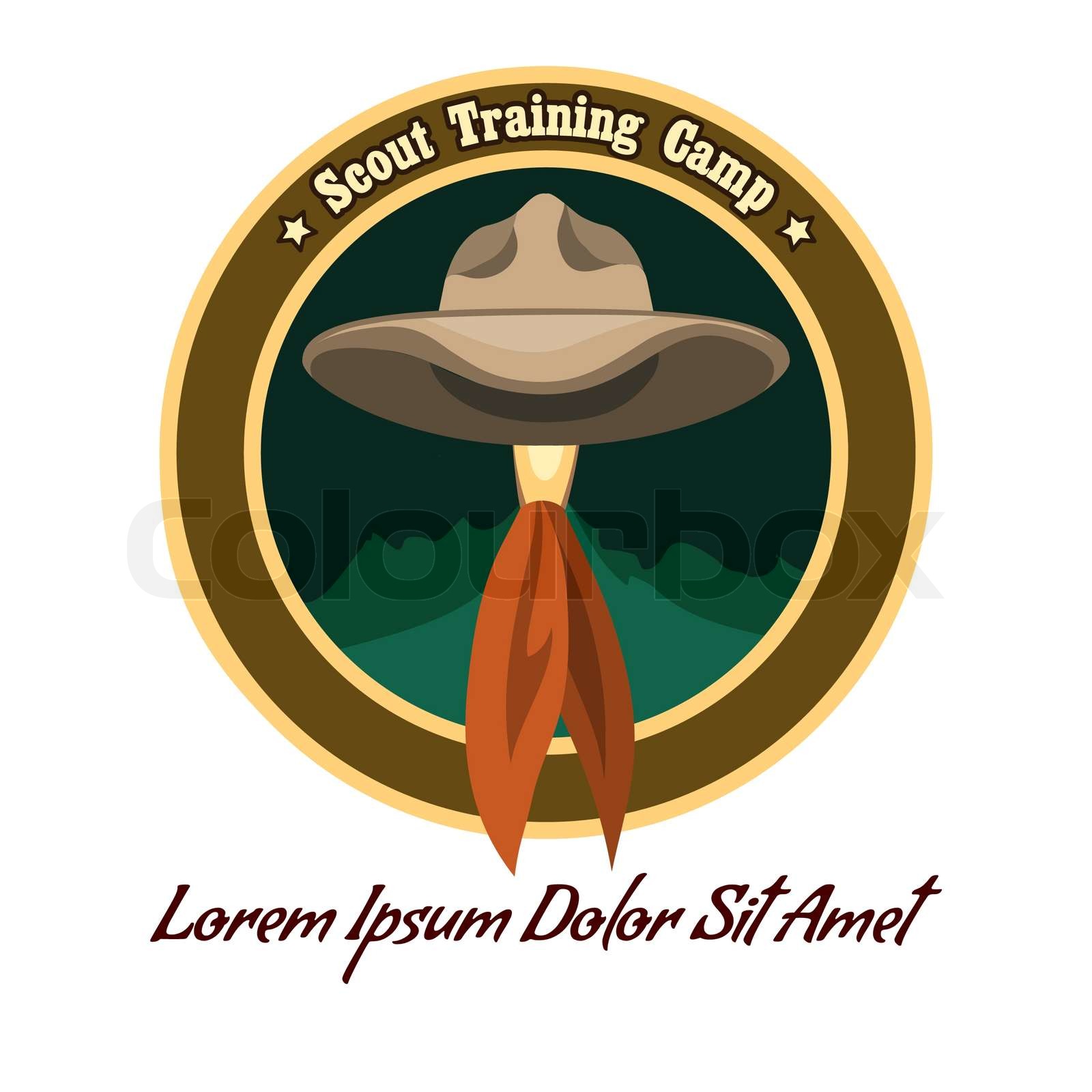 Scout camp logo | Stock vector | Colourbox