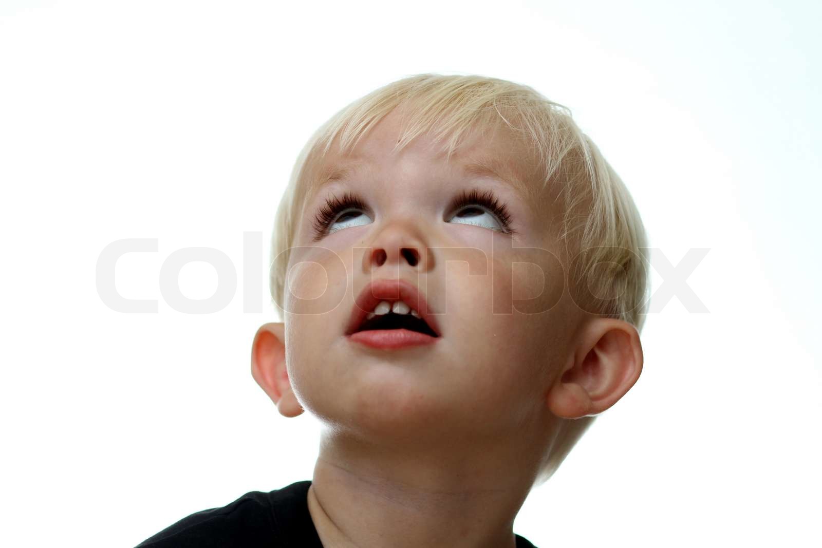 Boy looking up | Stock image | Colourbox