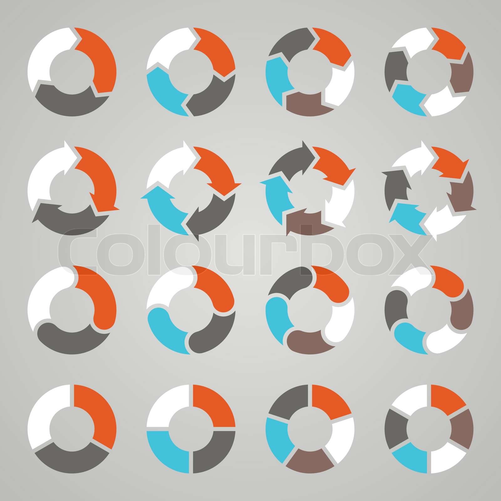 Circle arrows for infographic, diagram, graph | Stock vector | Colourbox