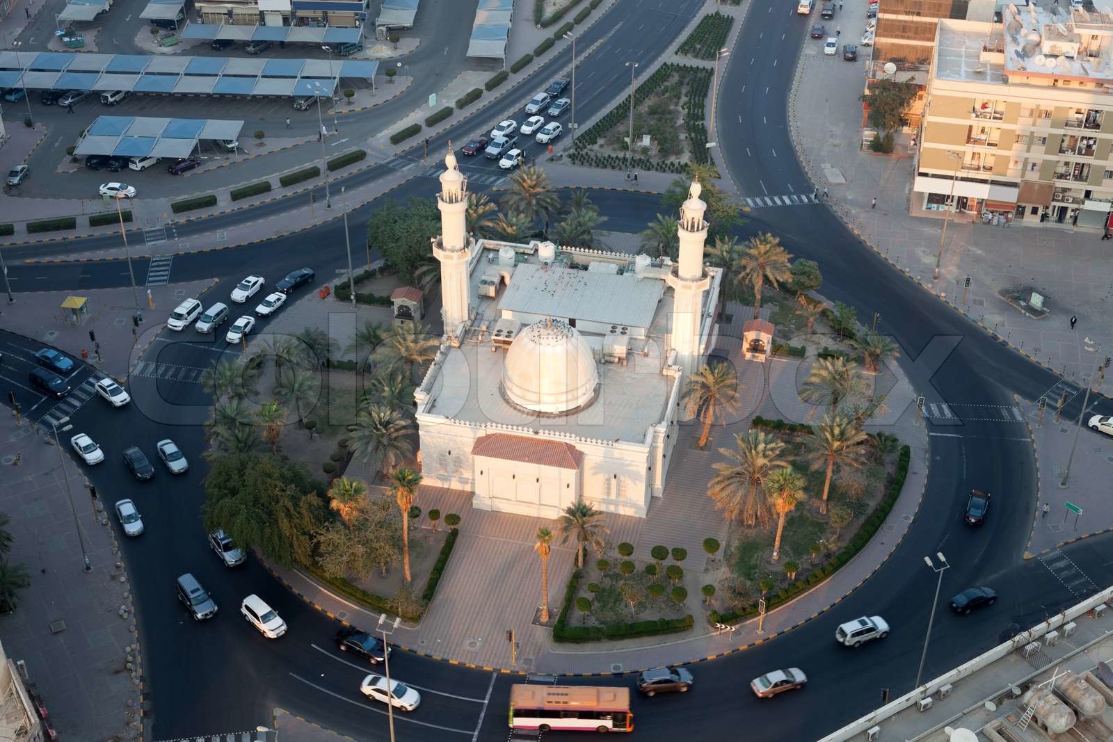 Mosque in the roundabout in Kuwait City, Middle East | Stock image ...