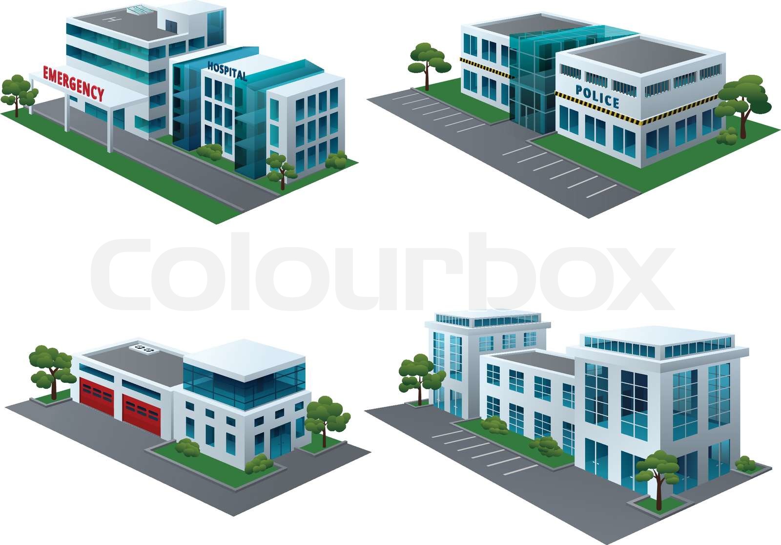 Community buildings | Stock vector | Colourbox