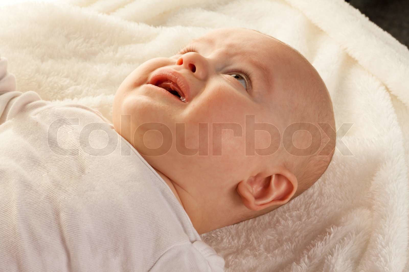Face and portrait of a crying little babies. Sad baby | Stock image ...