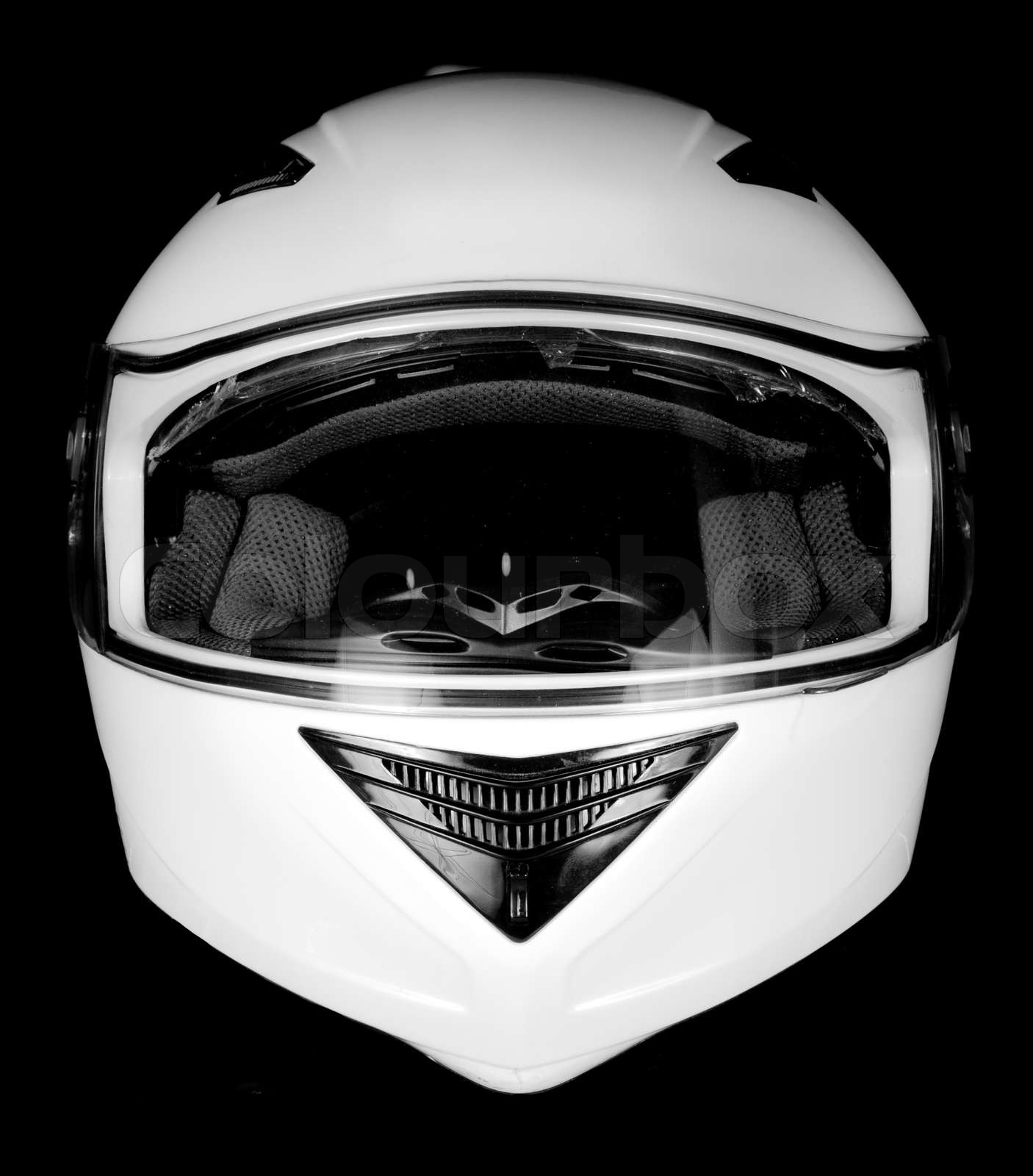 White Motorcycle Helmet | Stock image | Colourbox
