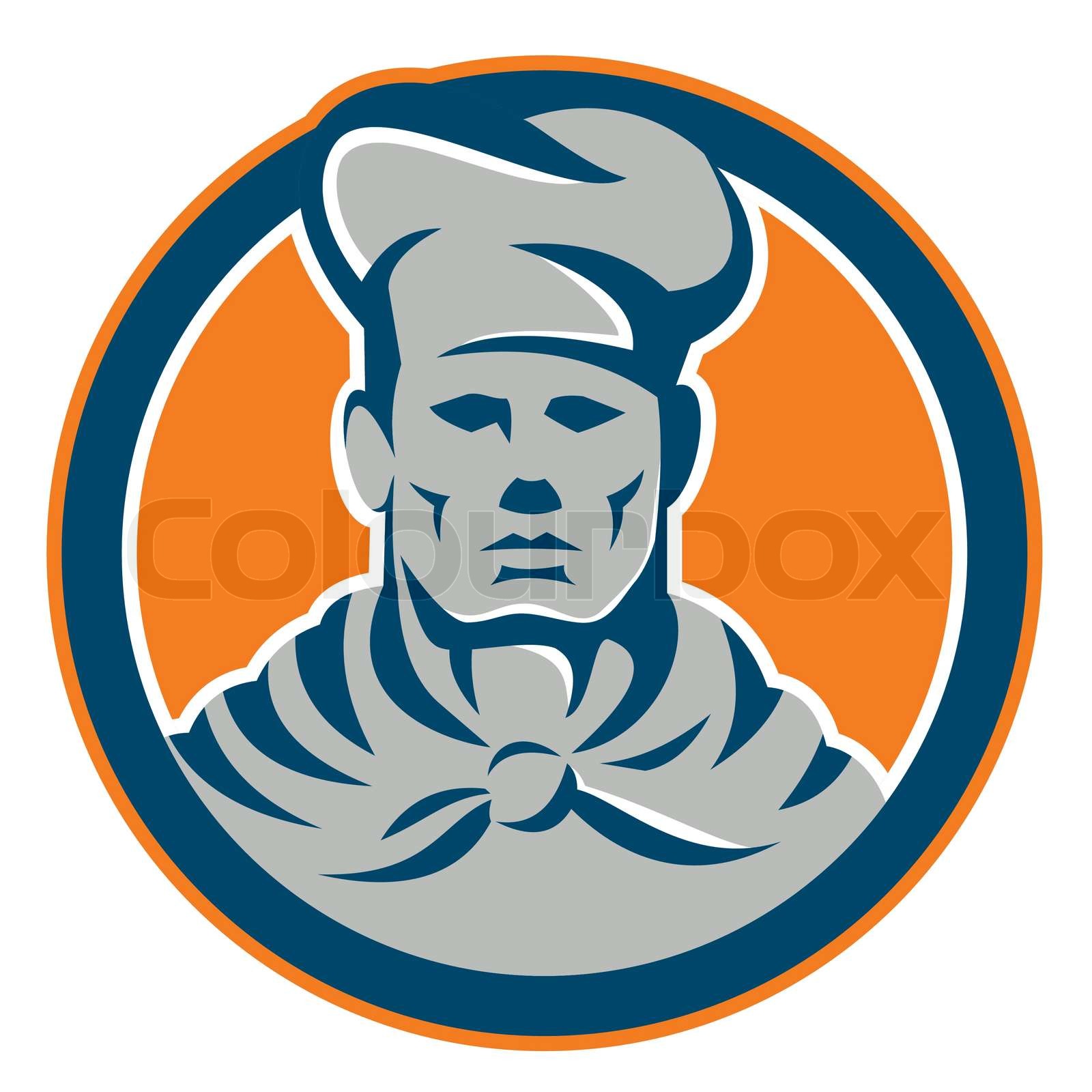 chef-front-circle | Stock vector | Colourbox