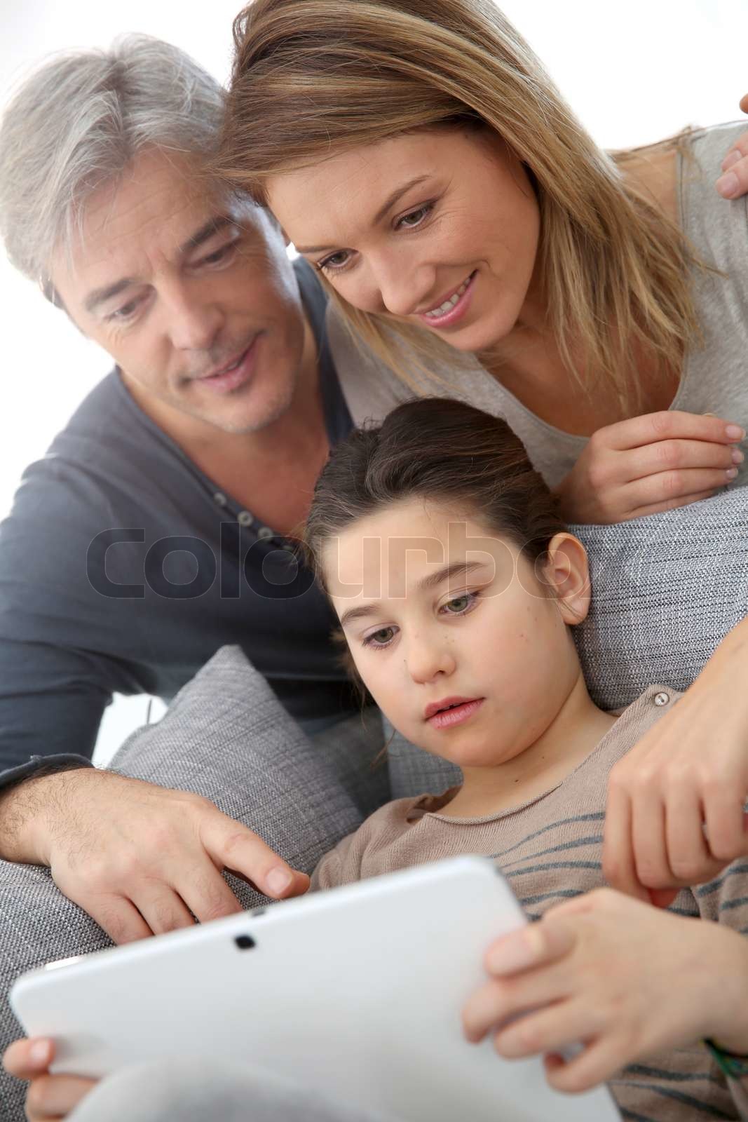 family, parent, digital | Stock image | Colourbox