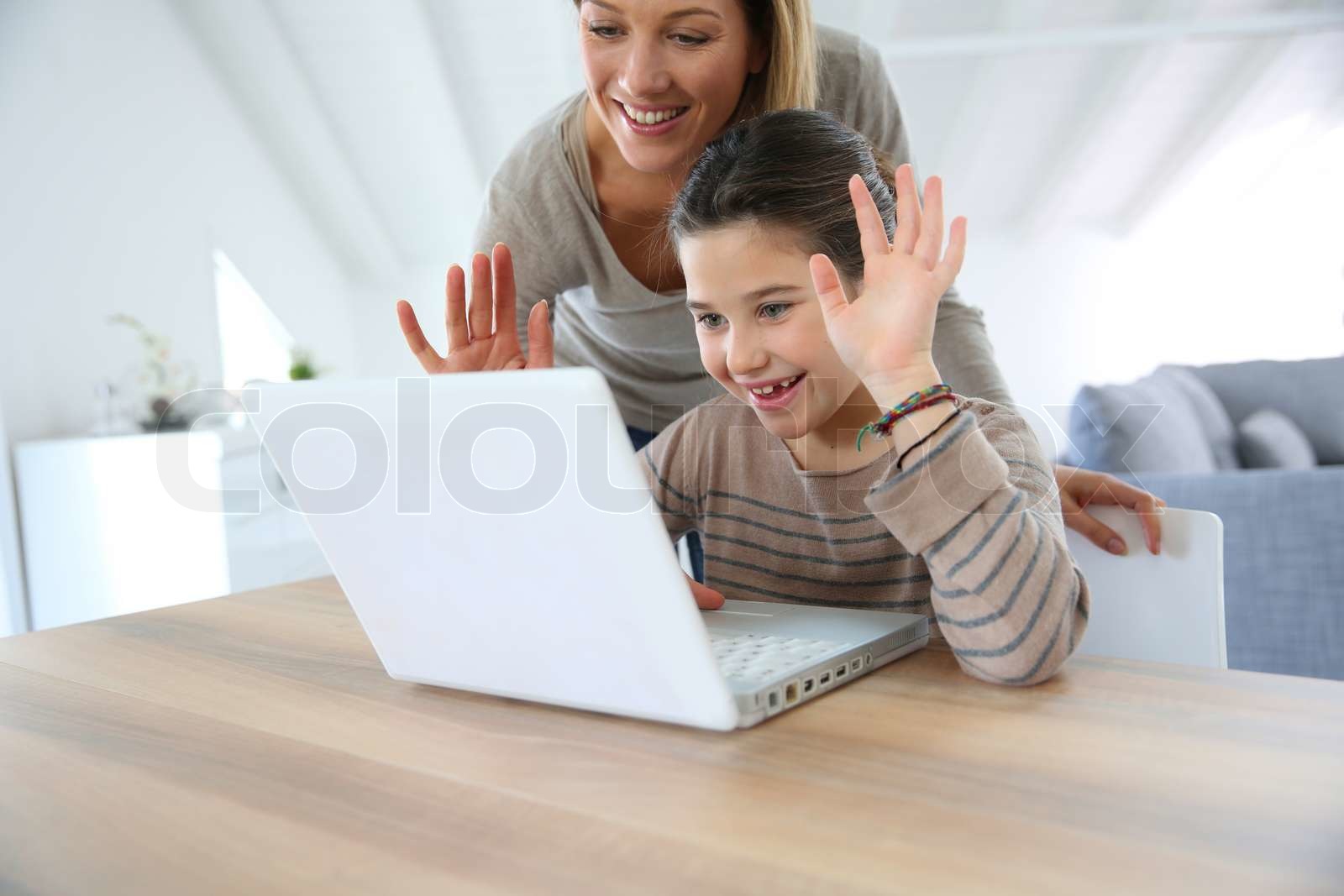skype, children, family | Stock image | Colourbox
