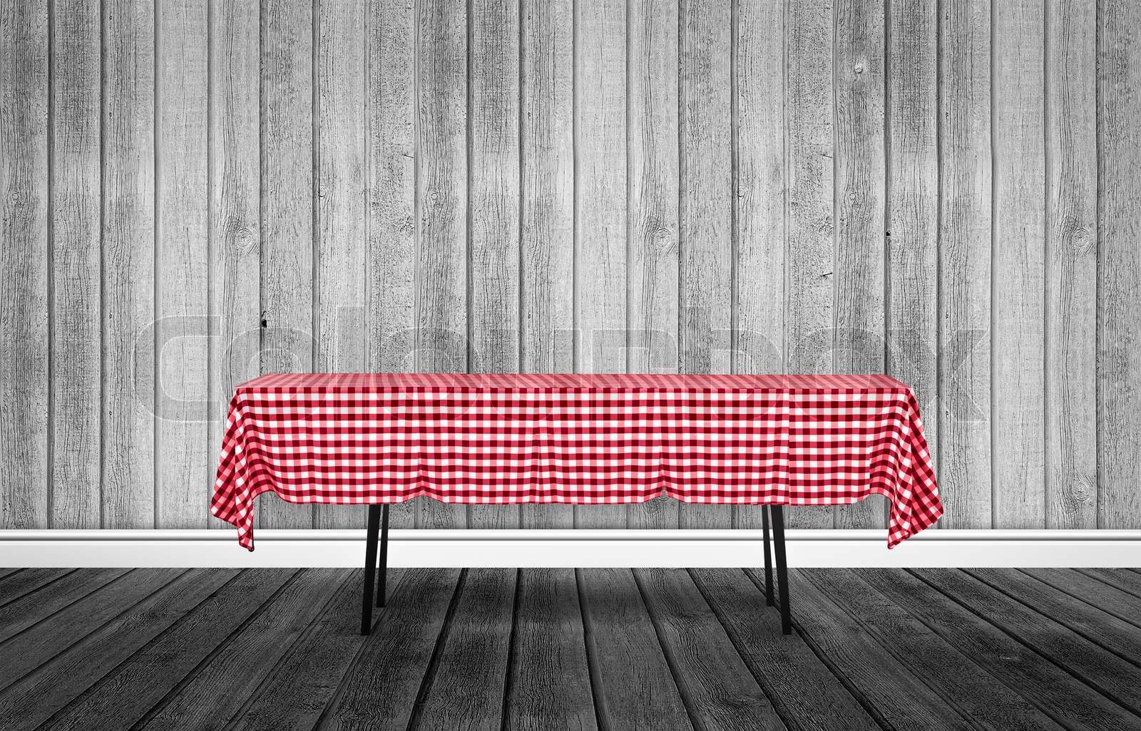 Bord med køkken dug | Stock foto | Colourbox