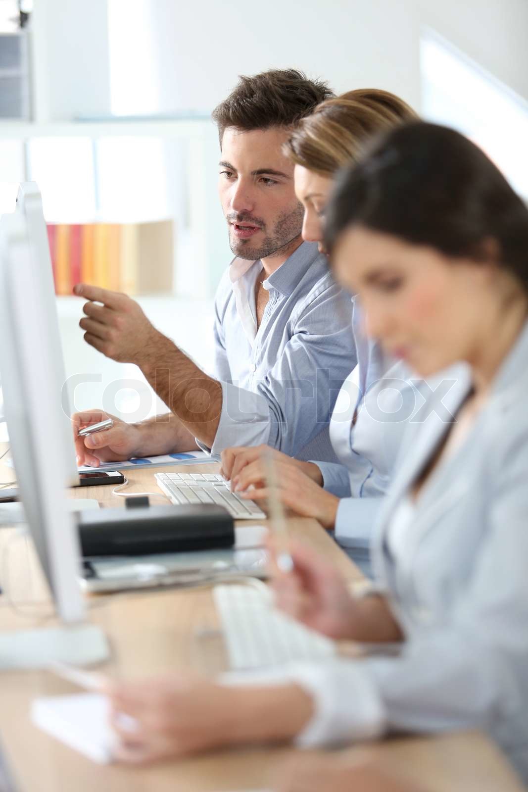 business, team, computer lab | Stock image | Colourbox