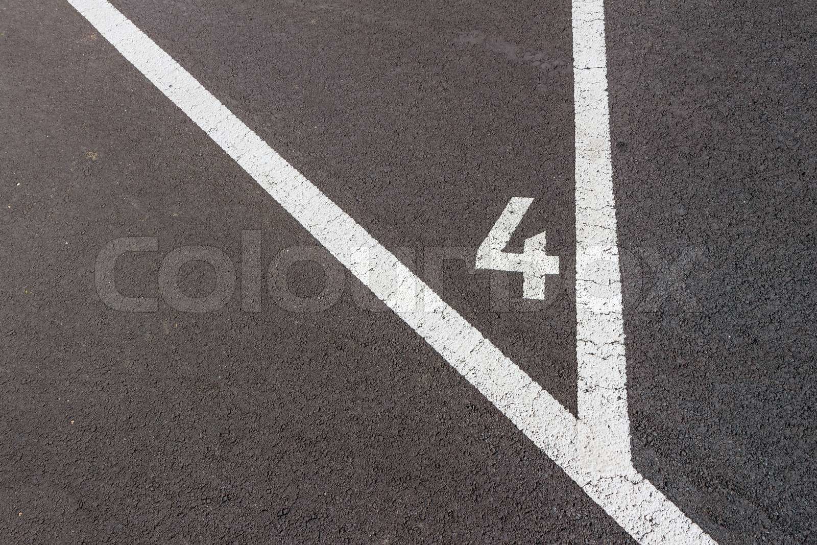 numbers in a parking lot | Stock image | Colourbox