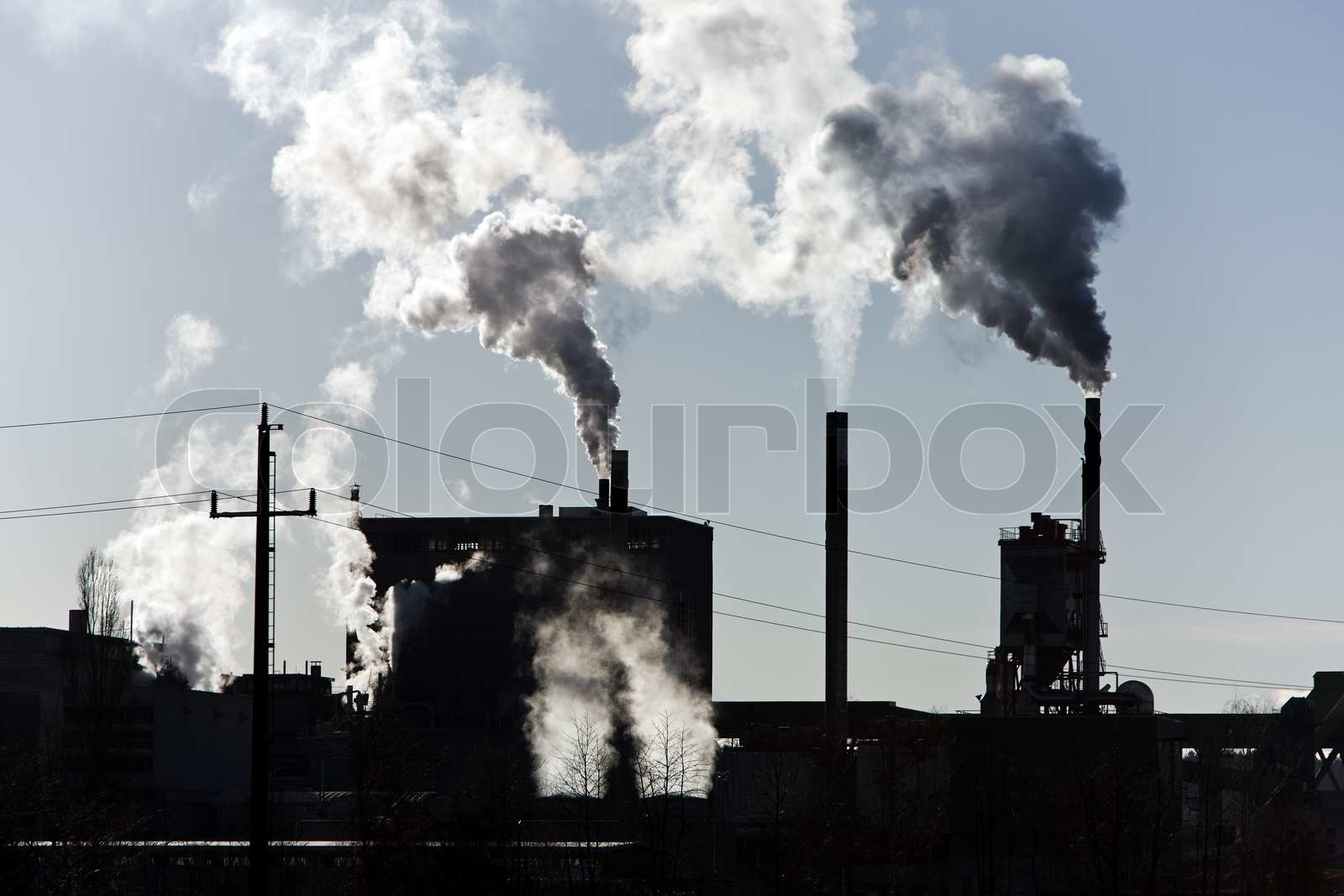 industriel, forurening, fabrik | Stock foto | Colourbox