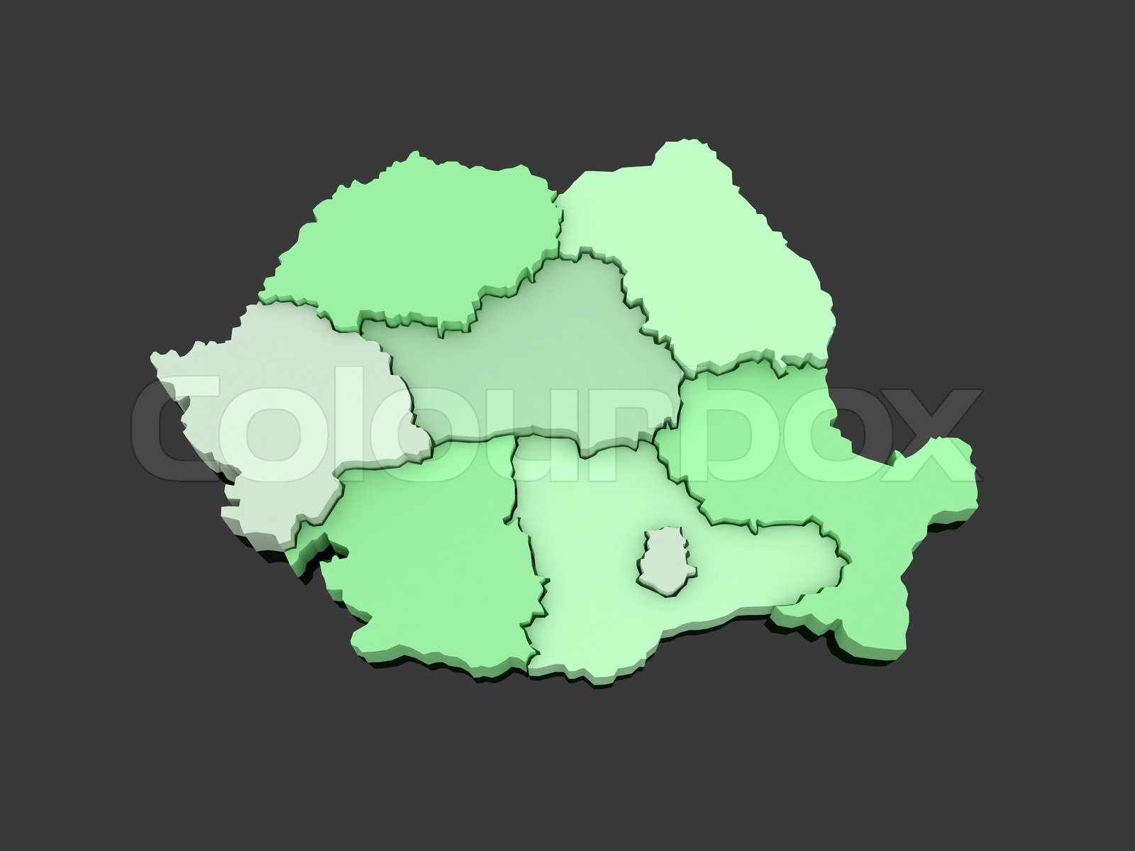 Three dimensional Map Of Romania Stock Image Colourbox Three dimensional Map Of Romania Stock Image Colourbox