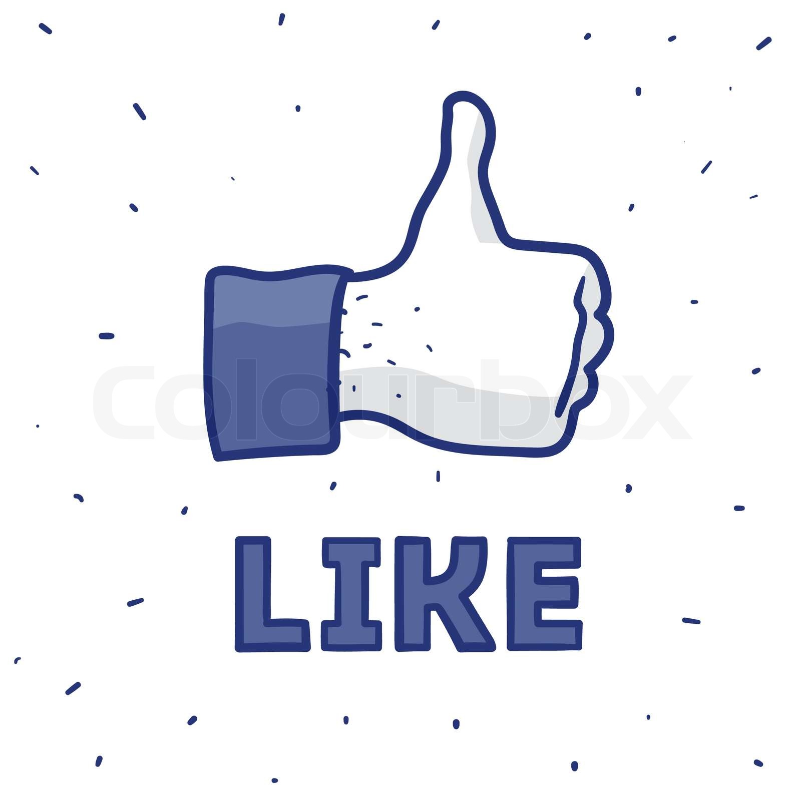 Illustration of Like Hand icon | Stock vector | Colourbox