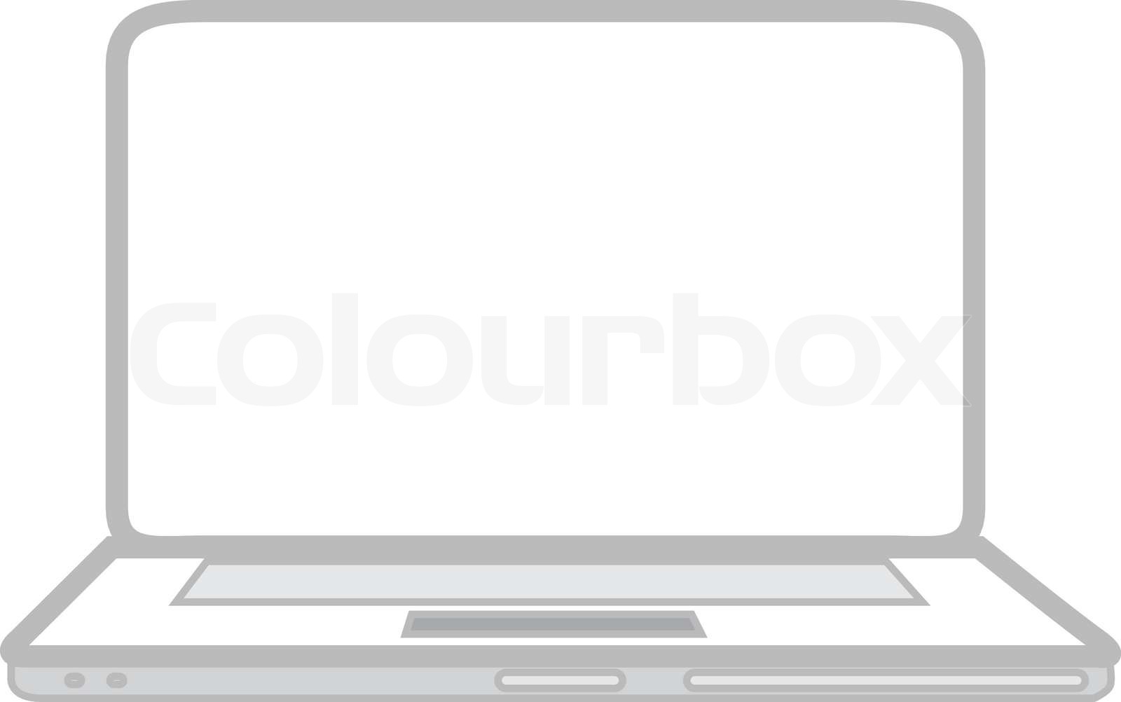 Laptop Zeichnung | Stock-Vektor | Colourbox