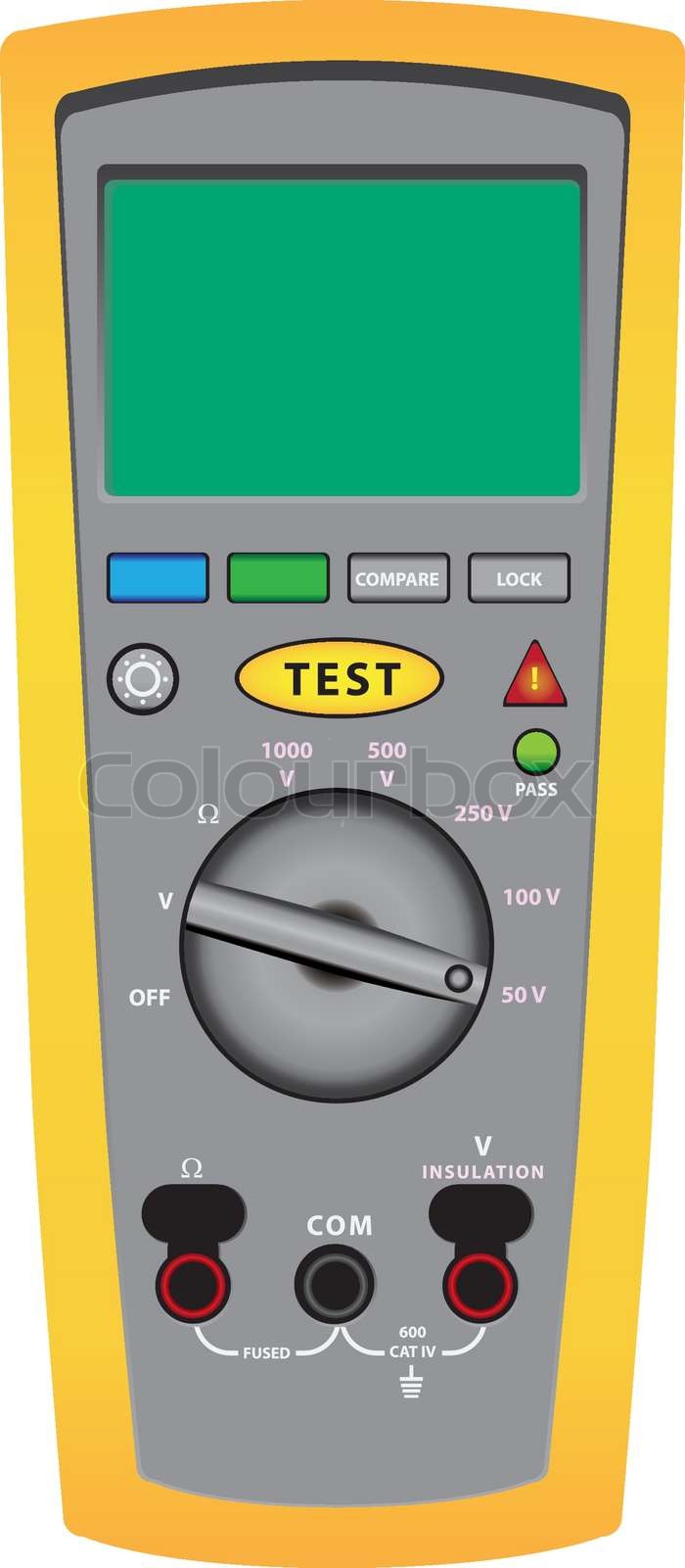 Digital Megohm meter | Stock vector | Colourbox