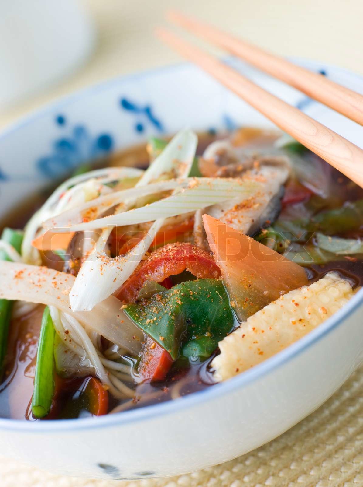 Bowl of Japanese Vegetable Soup | Stock image | Colourbox