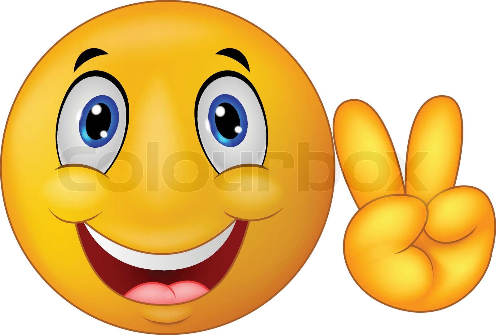 smiley, fröhlich, sieg | Stock-Vektor | Colourbox